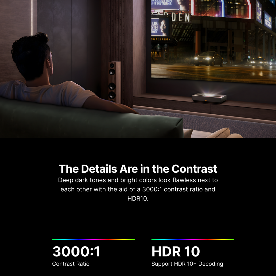 Formovie Cinema Edge 4K UST Laser Projector Featuring Google TV with N ...